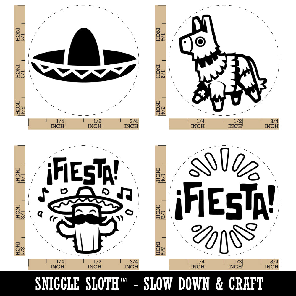 Fiesta Party Pinata Sombrero Cinco De Mayo Rubber Stamp Set for ...