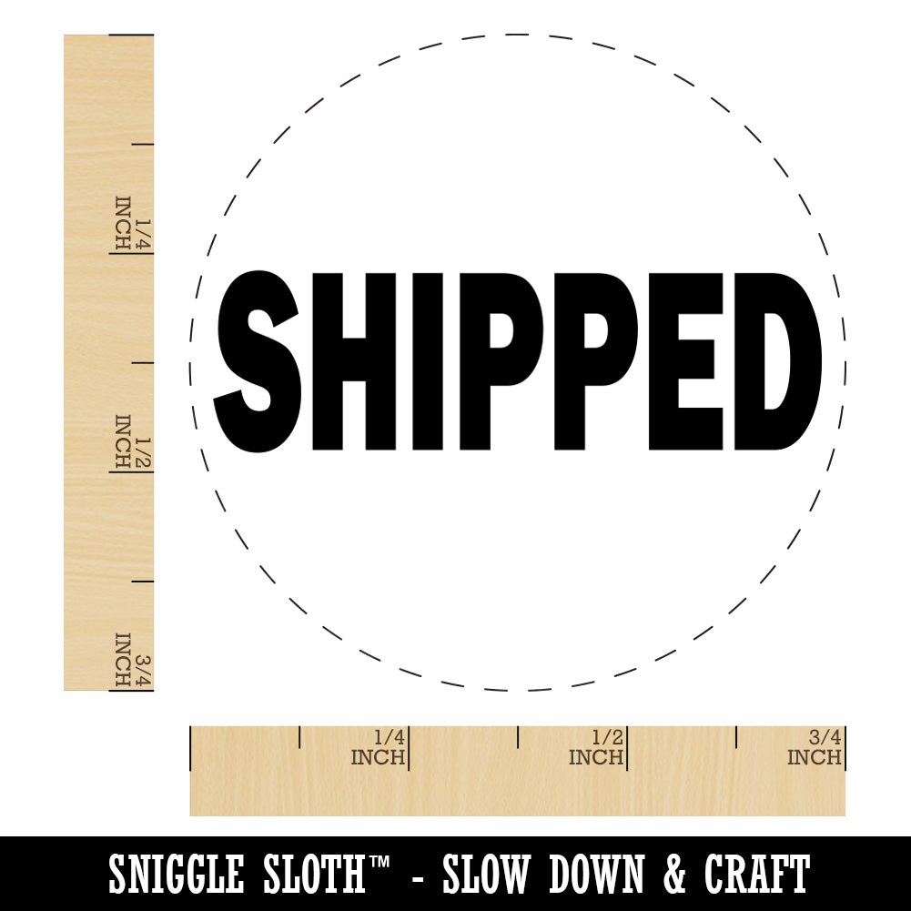 Shipped Text Rubber Stamp for Stamping Crafting Planners | Michaels