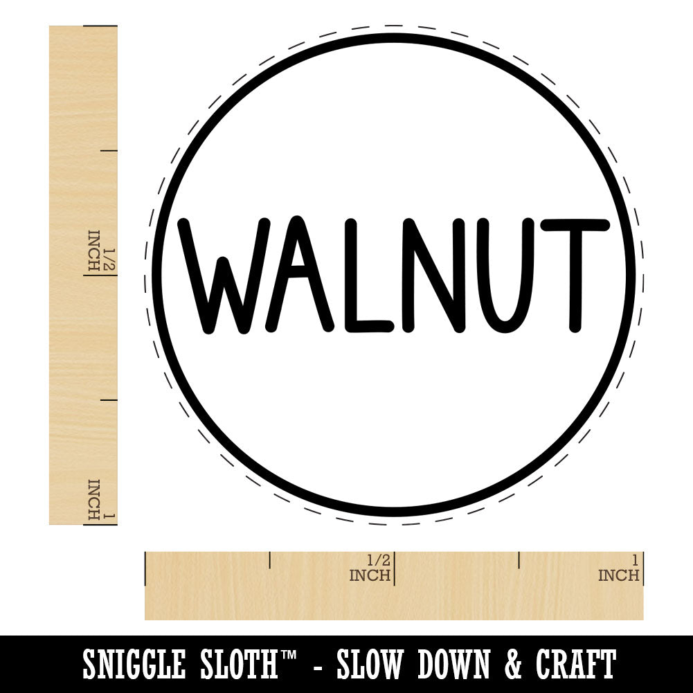 Walnut Flavor Scent Rounded Text Rubber Stamp for Stamping Crafting ...