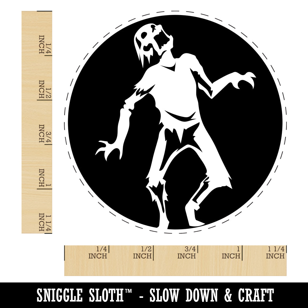 Zombie Shambling Walking Undead Rubber Stamp for Stamping Crafting ...