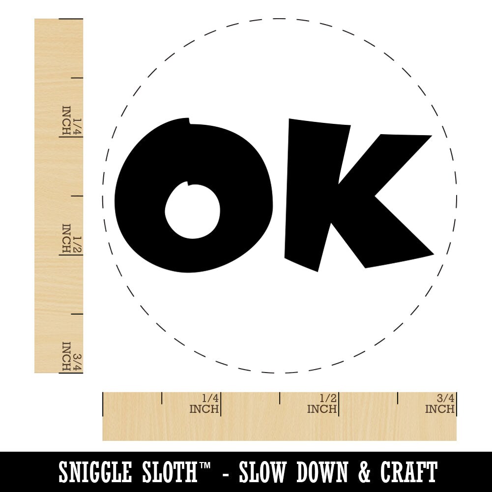 OK Okay Fun Text Rubber Stamp for Stamping Crafting Planners | Michaels