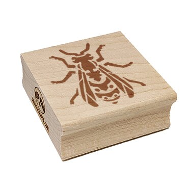 Hornet Wasp Yellow Jacket Winged Insect Bug Square Rubber Stamp for ...