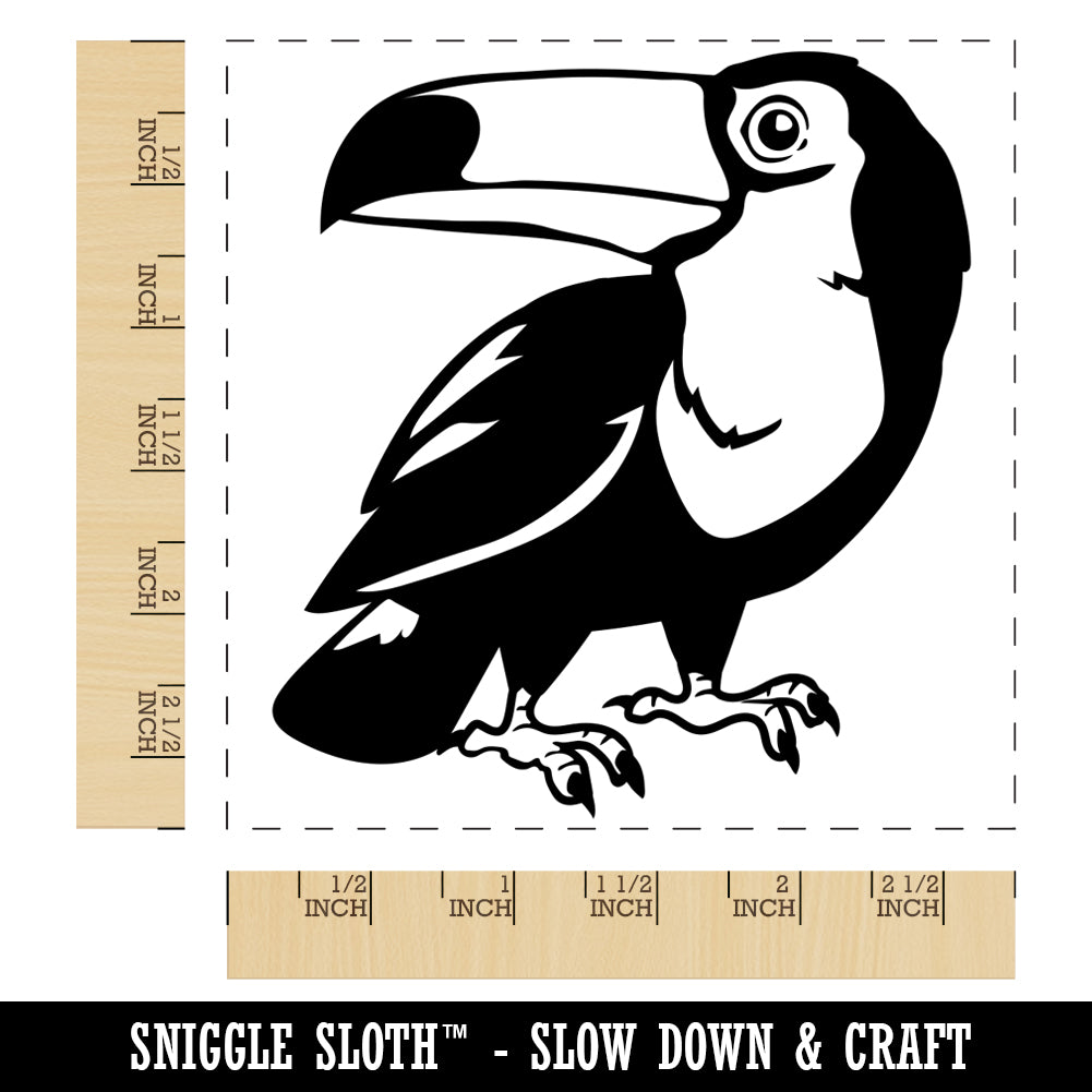 Curious Toco Toucan Bird Square Rubber Stamp for Stamping Crafting ...
