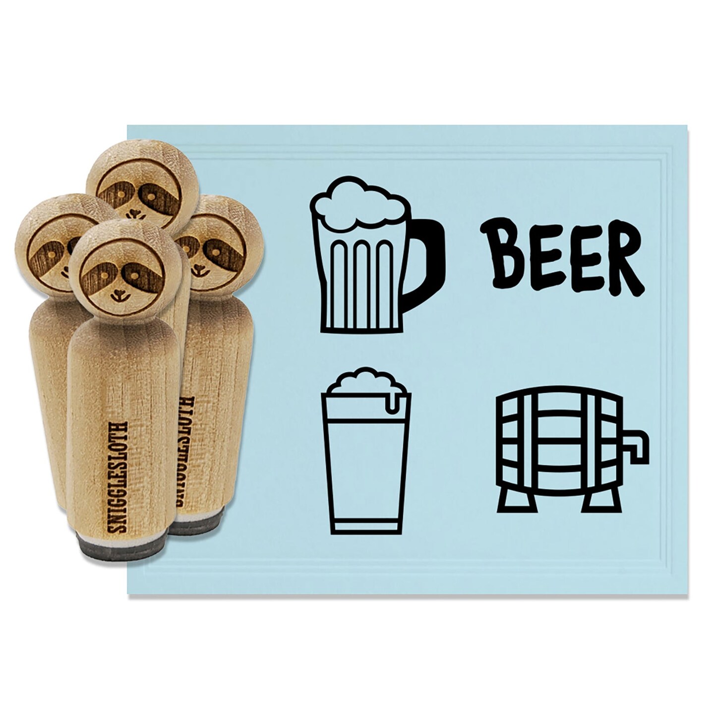 Fun Beer Stein Keg Glass Foam Rubber Stamp Set for Stamping Crafting ...