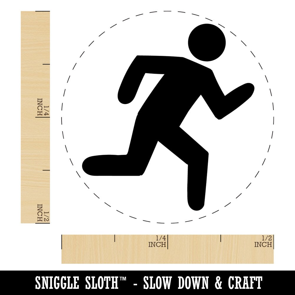 Running Icon Marathon Runner Rubber Stamp for Stamping Crafting ...