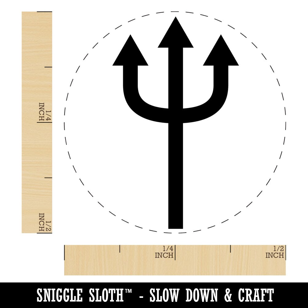 Trident Pitchfork Rubber Stamp for Stamping Crafting Planners, Size: 1/ ...