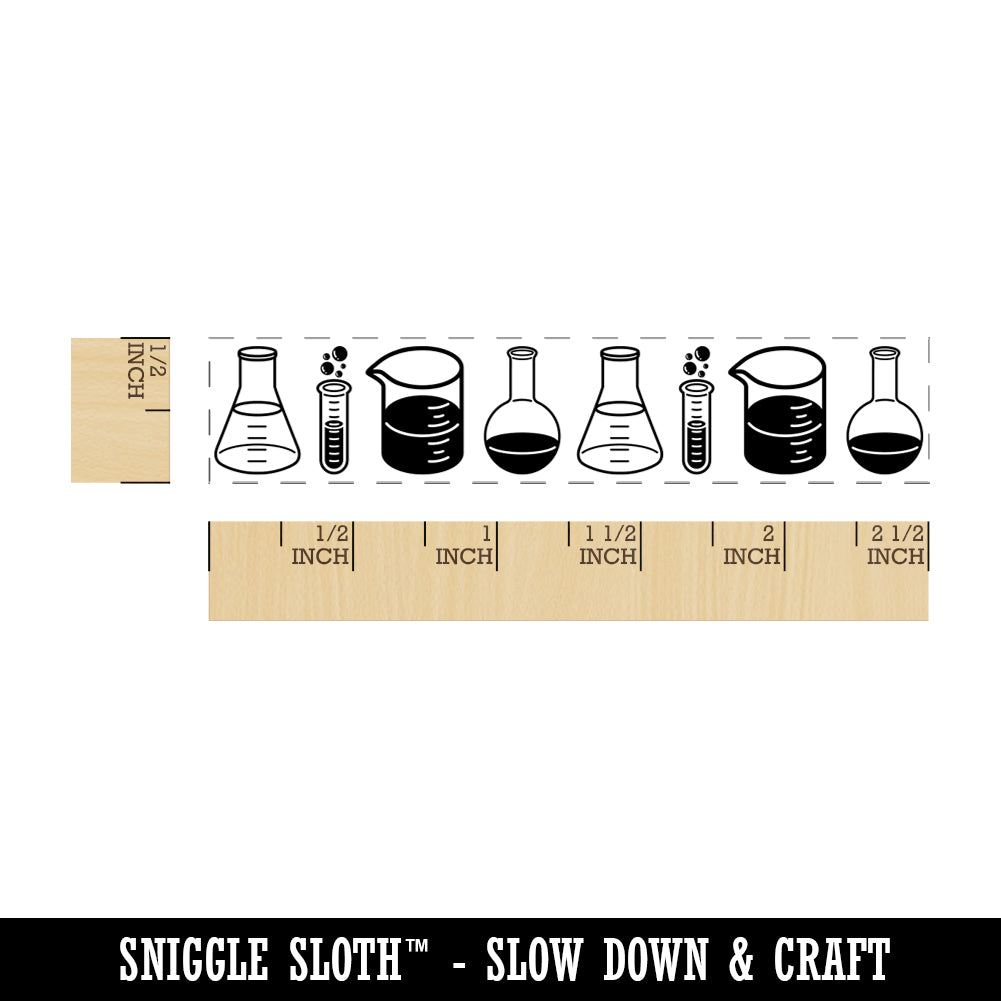 Bubbly Chemistry Lab Science Beaker Flask Test Tube Border Rectangle ...