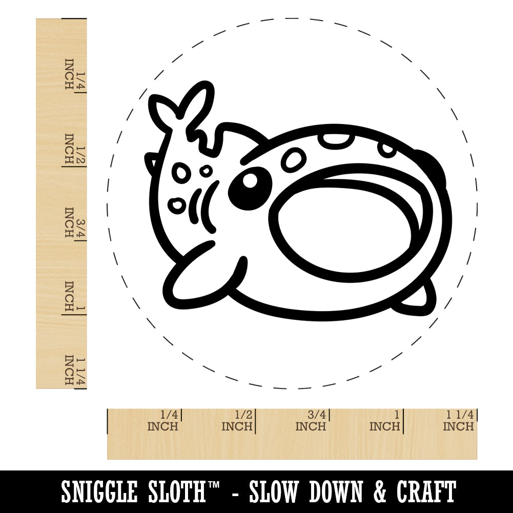 Fascinating Whale Shark with Open Mouth Rubber Stamp for Stamping ...