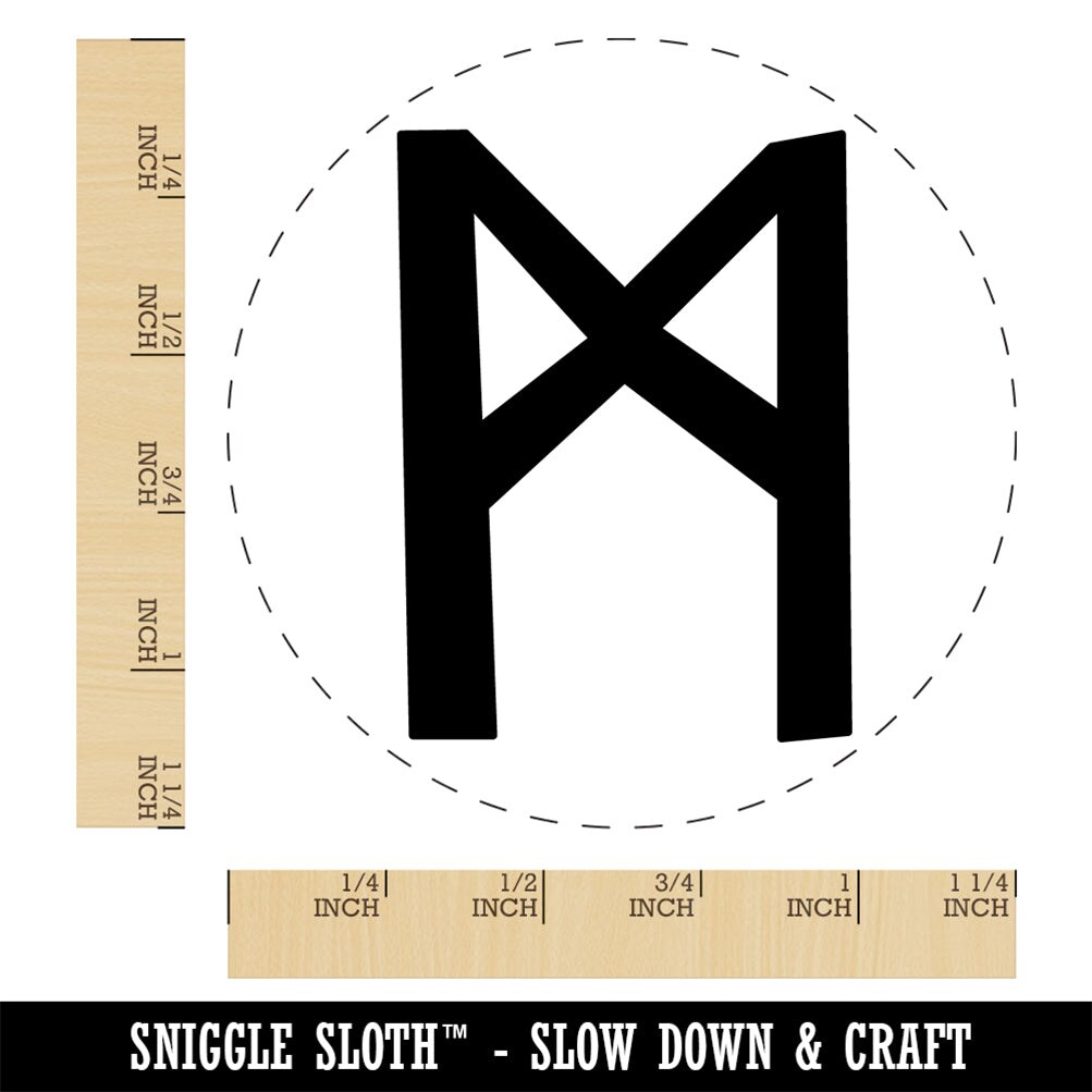 Norse Viking Dwarven Rune Letter M Rubber Stamp for Stamping Crafting ...