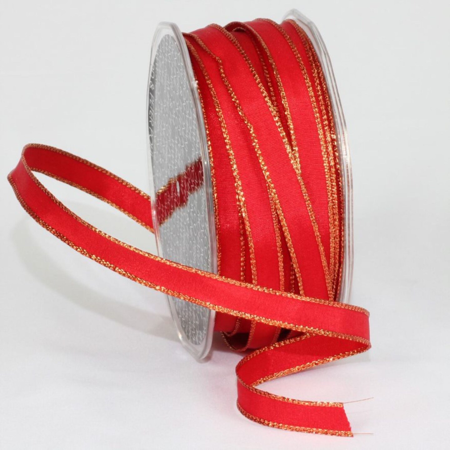 The Ribbon People Red and Gold French Wired Craft Ribbon 0.25" x 108 ...