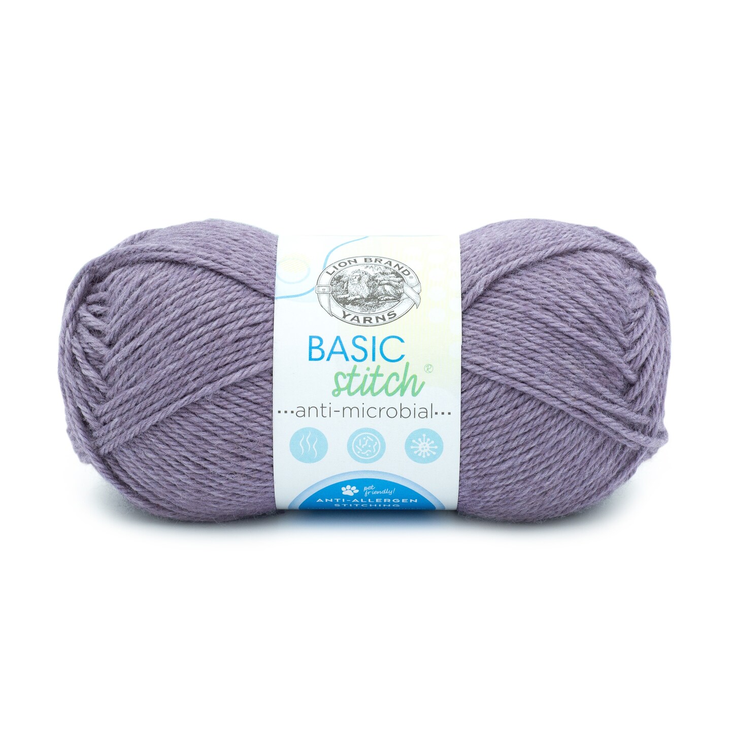 Lion Brand Basic Stitch Antimicrobial Yarn-Lavender Mist | Michaels
