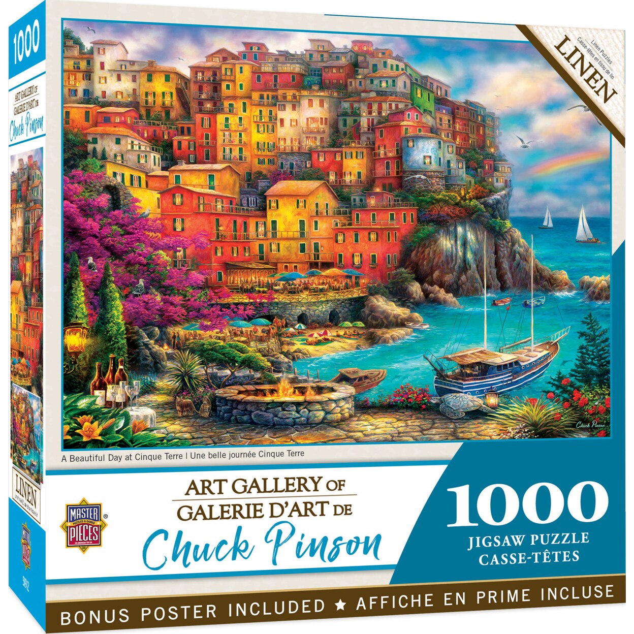 Masterpieces 1000 Piece Jigsaw Puzzle - A Beautiful Day at Cinque Terre ...