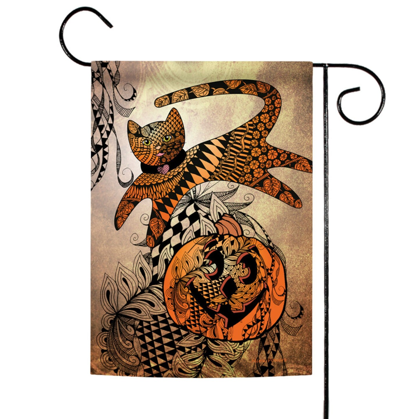 Toland Home Garden Orange and Black Jumping Cat Tangle Outdoor Garden ...