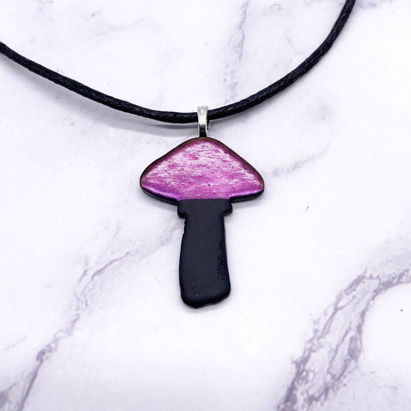 Chrome Red Bronze Mushroom Necklace. Cottagecore witch pastel goth ...