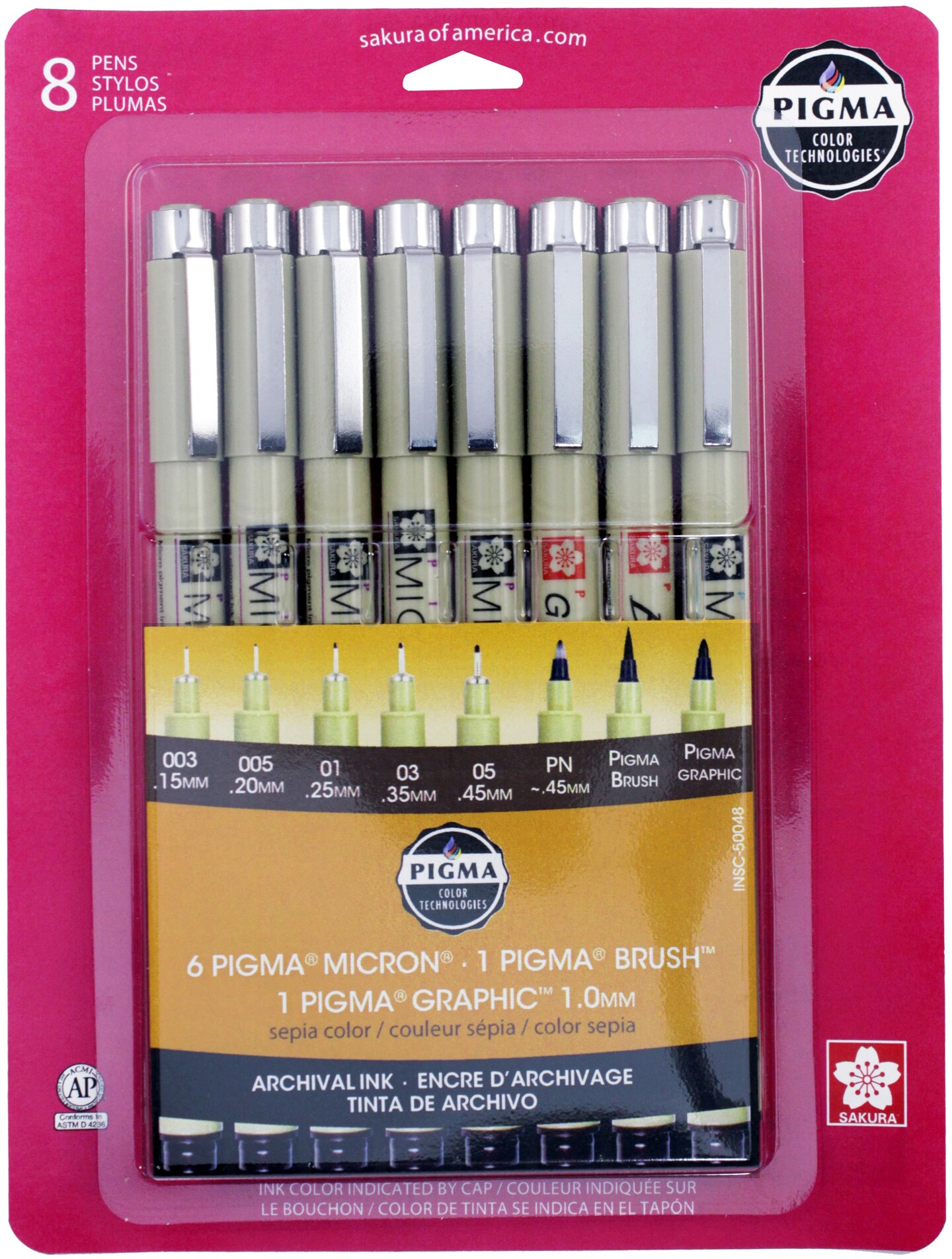 Sakura Pigma Pens 8/Pkg-Sepia | Michaels