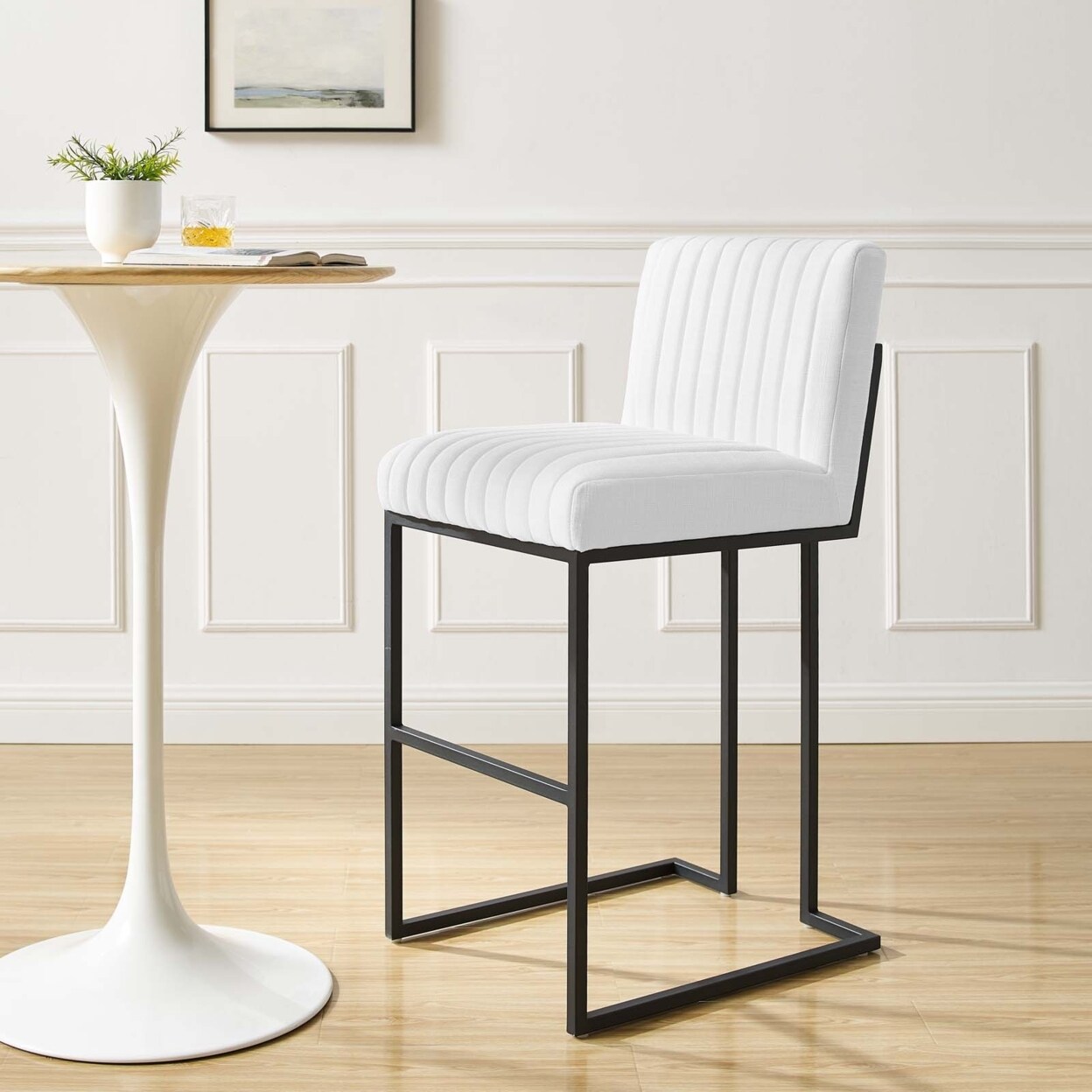 Modway Indulge Channel Tufted Fabric Bar Stool-EEI-4654 | Michaels