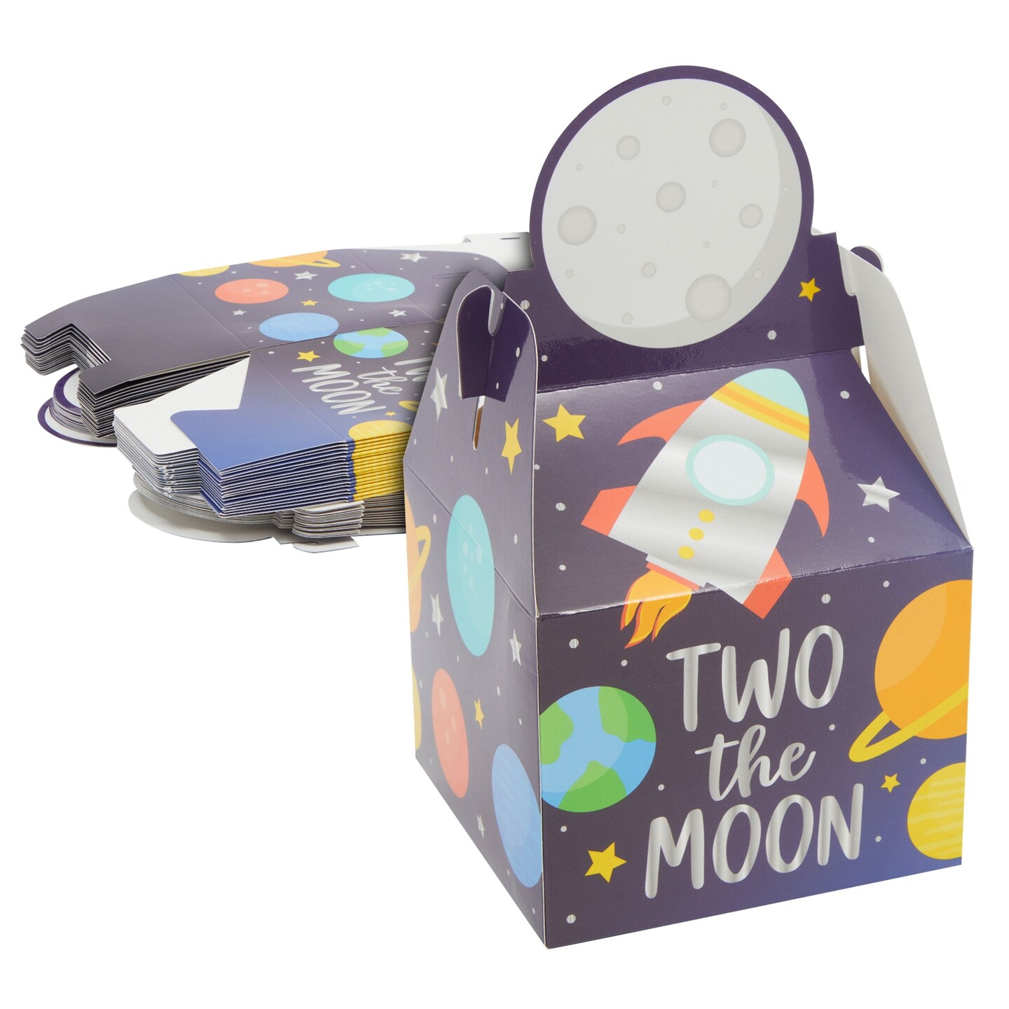 36 Pack Two The Moon Themed Party Favor Boxes for Outer Space 2nd ...