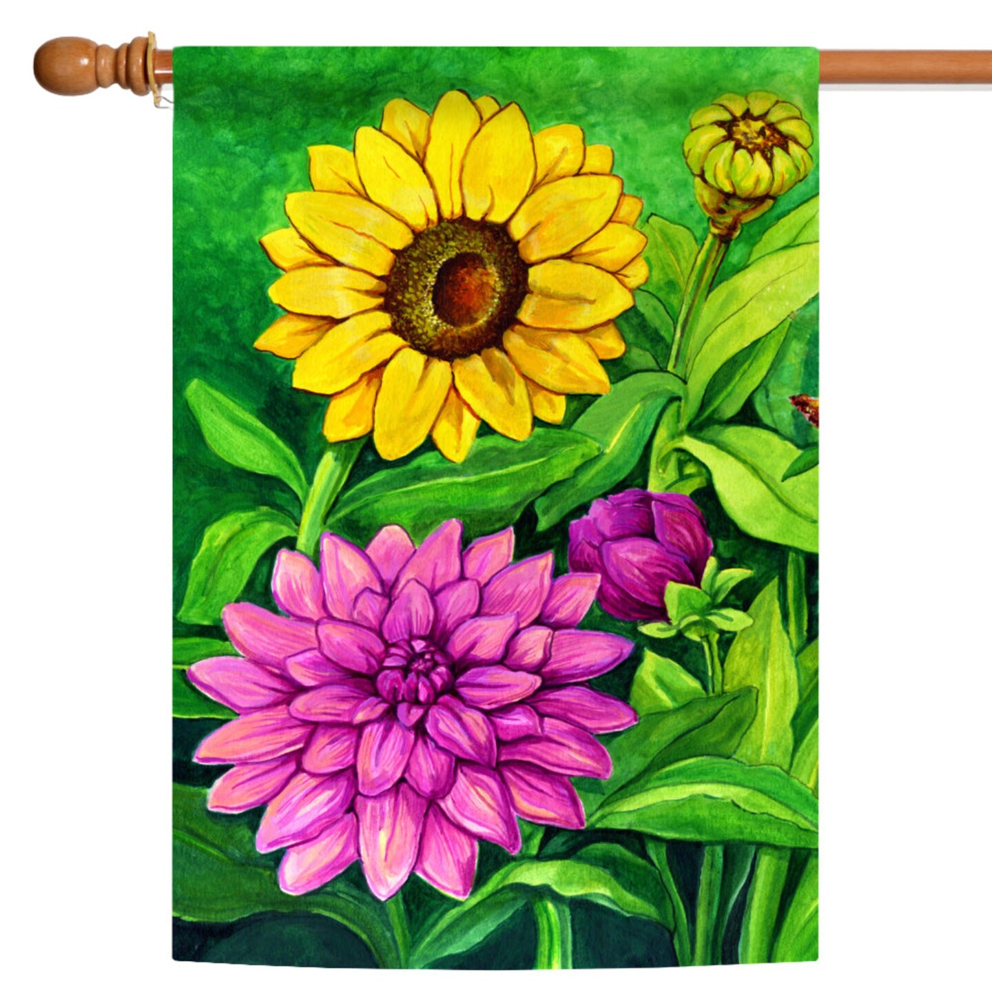 Toland Home Garden Yellow and Pink Spring Blossoms Outdoor House Flag ...