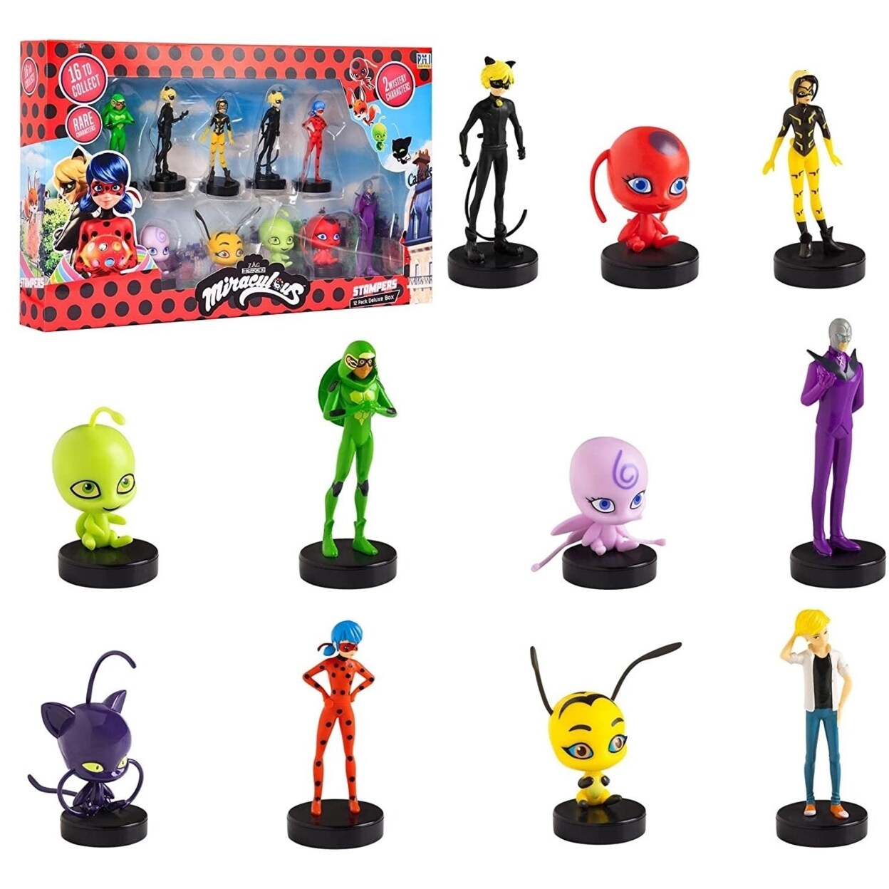 PMI International Miraculous Ladybug Stamps 12pk Cat Noir Marinette ...
