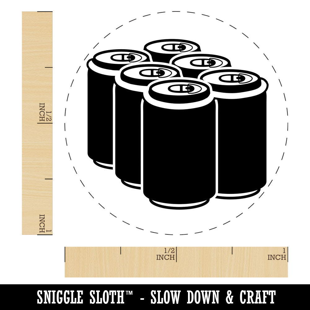 Beer Soda Drink Six Pack Rubber Stamp for Stamping Crafting Planners ...