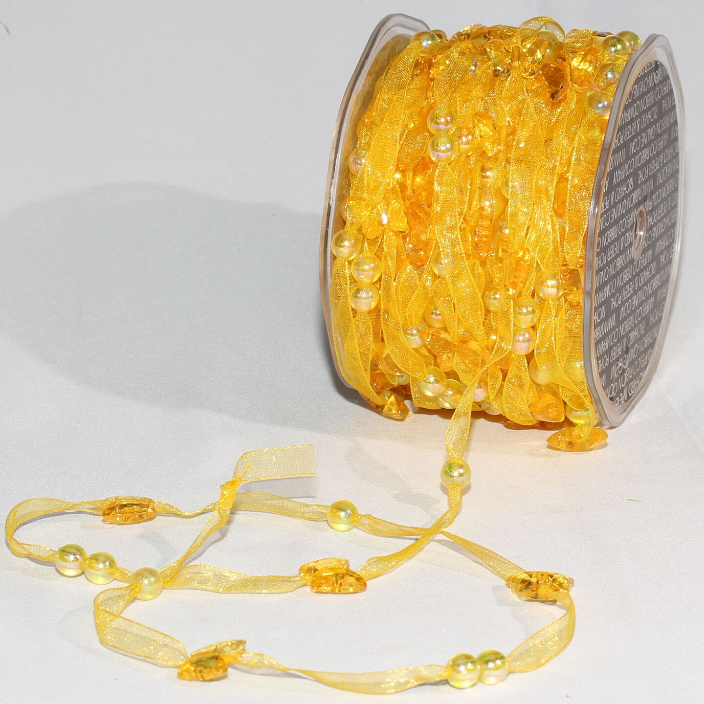 The Ribbon People Yellow Narrow Organdy with Butterfly Tulle Craft ...