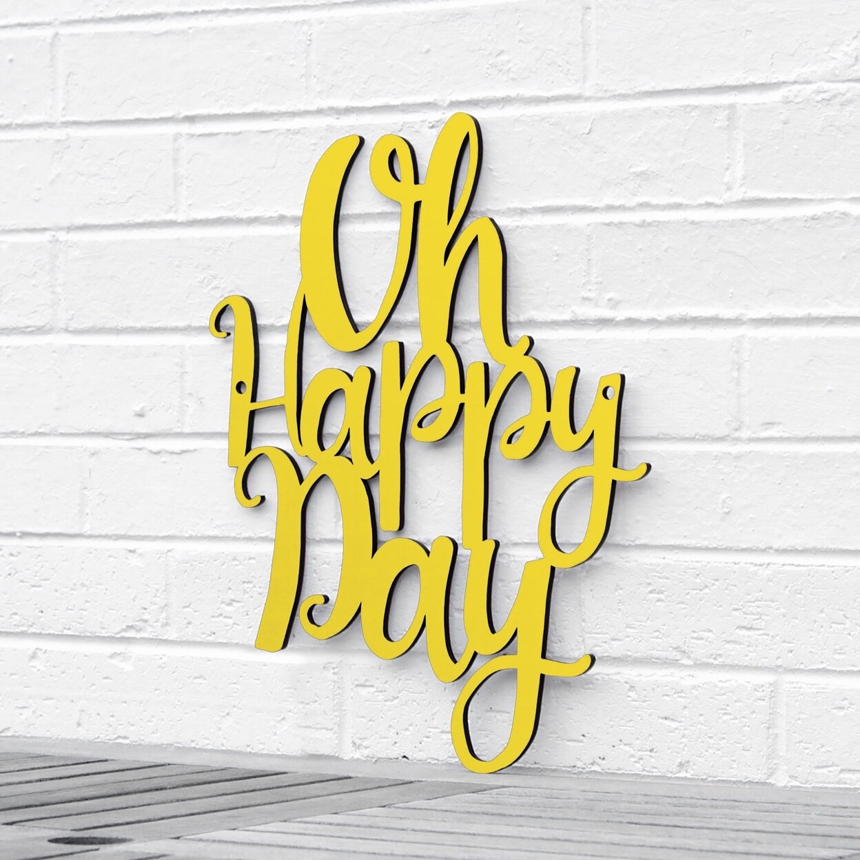 Spunky Fluff Oh Happy Day Cute Laser Cut Wood Sign | Michaels