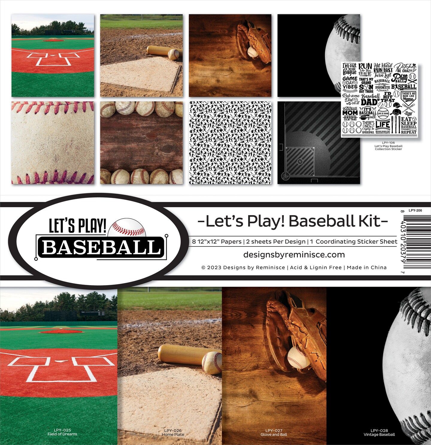 Reminisce Collection Kit 12"X12"-Let's Play Baseball | Michaels