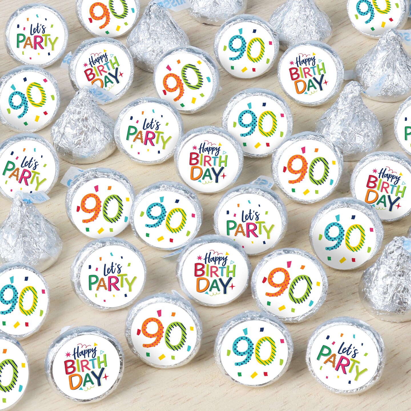 Big Dot of Happiness 90th Birthday - Cheerful Happy Birthday - Colorful ...