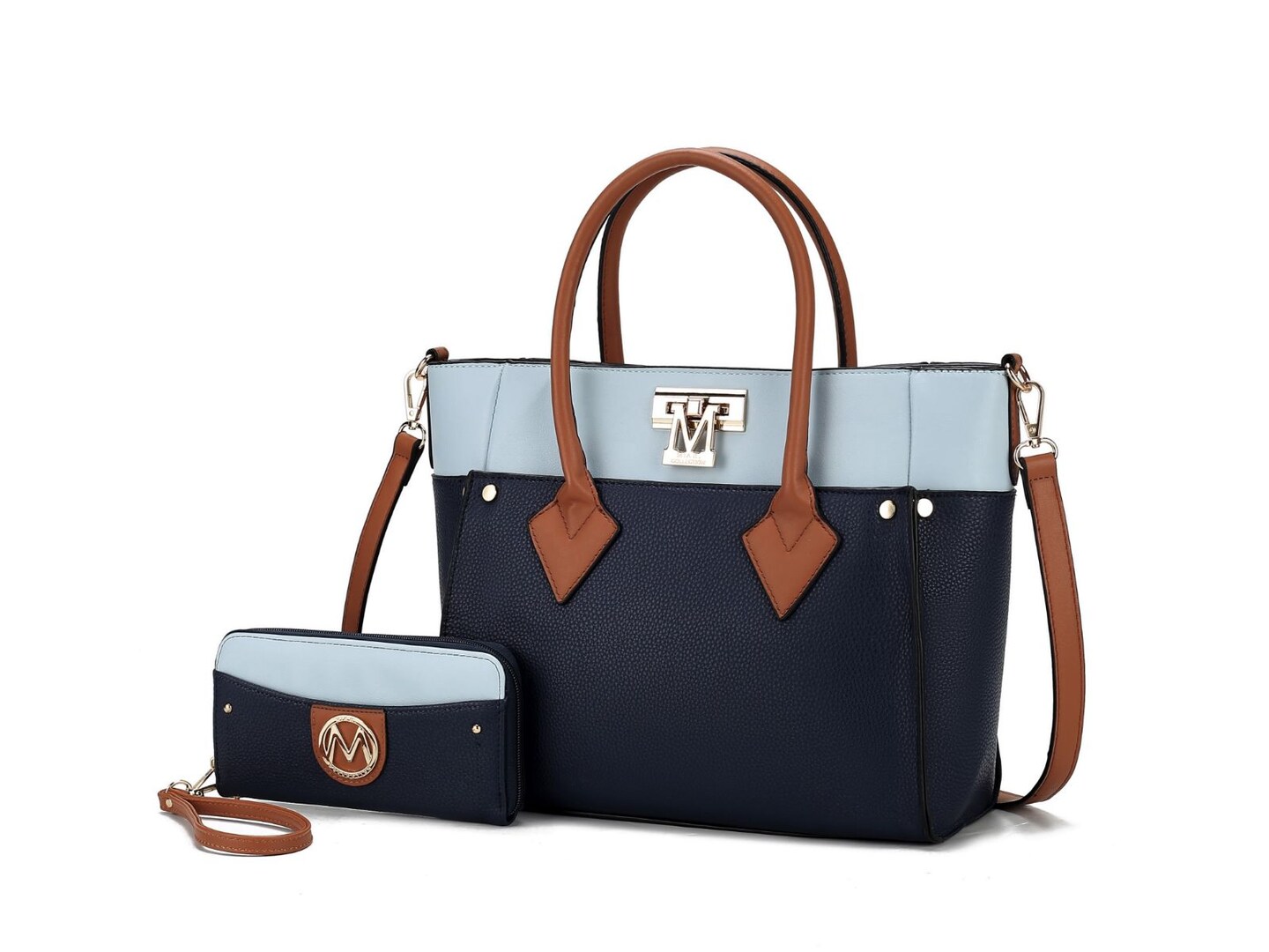 MKF Collection by Mia K - Women's Brynlee Color-Block Vegan Leather ...