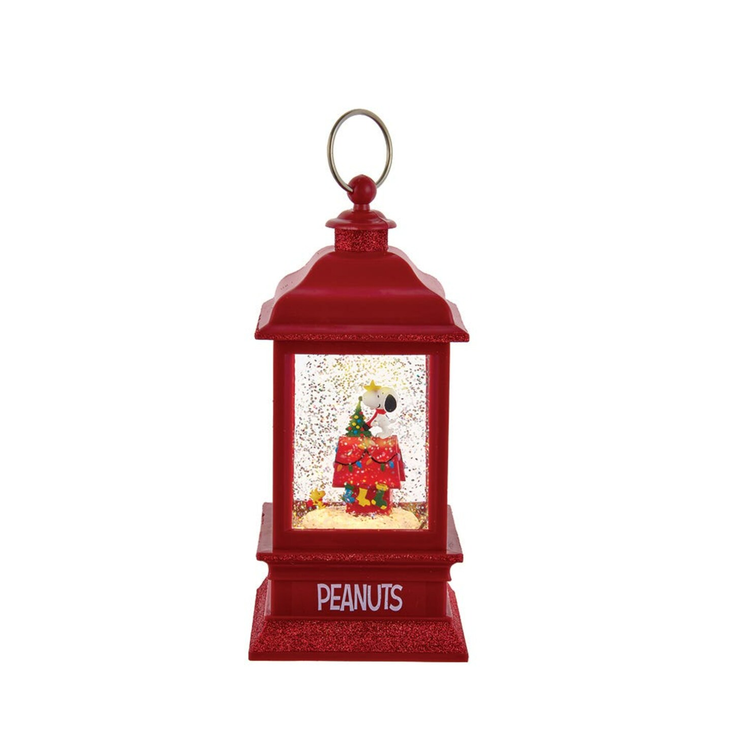 KSA Battery-Operated Musical LED Lighted Peanuts Christmas Snow Globe ...
