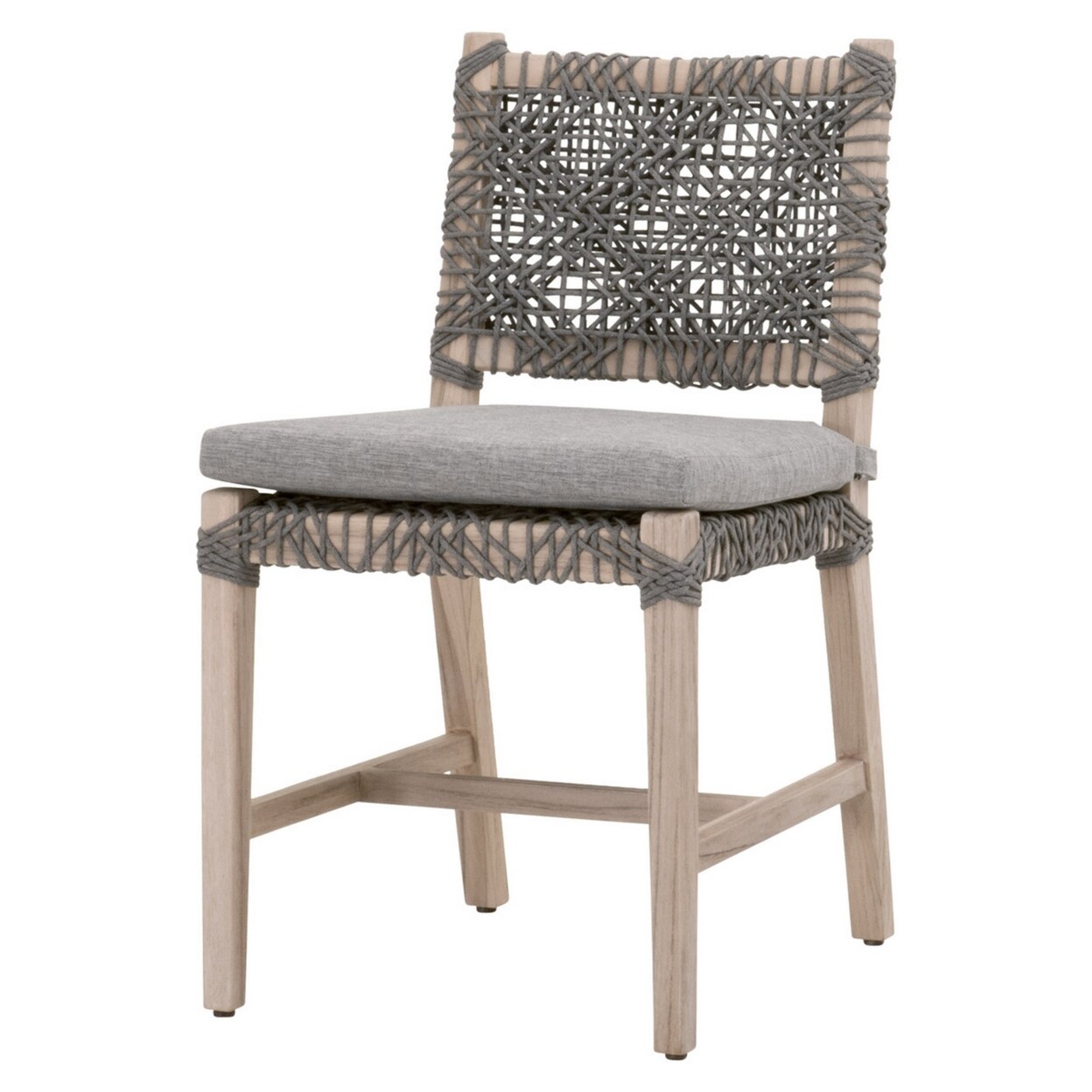 Saltoro Sherpi Tinsy 19 Inch Set of 2 Patio Dining Chairs, Rope Woven ...