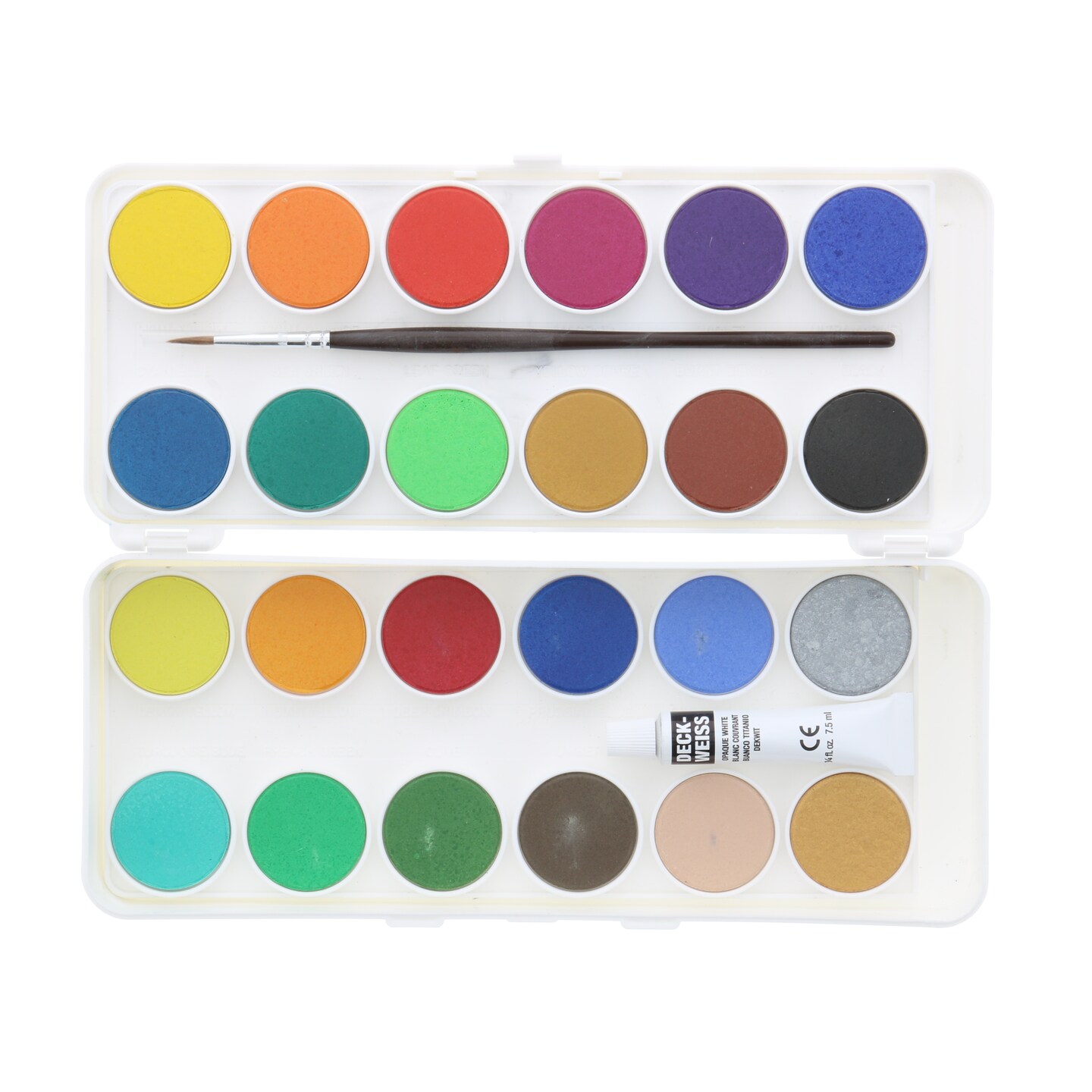 Grumbacher - Transparent & Opaque Watercolor Pan Set - 24-Color Opaque ...