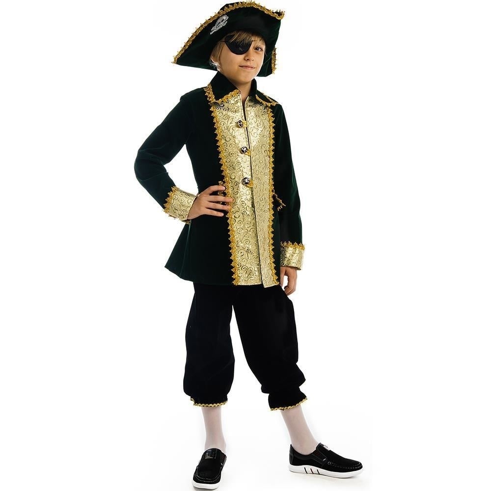5 Oreet Captain Of Pirates Boys Costume Xs Hat Eye Patch Jacket ...
