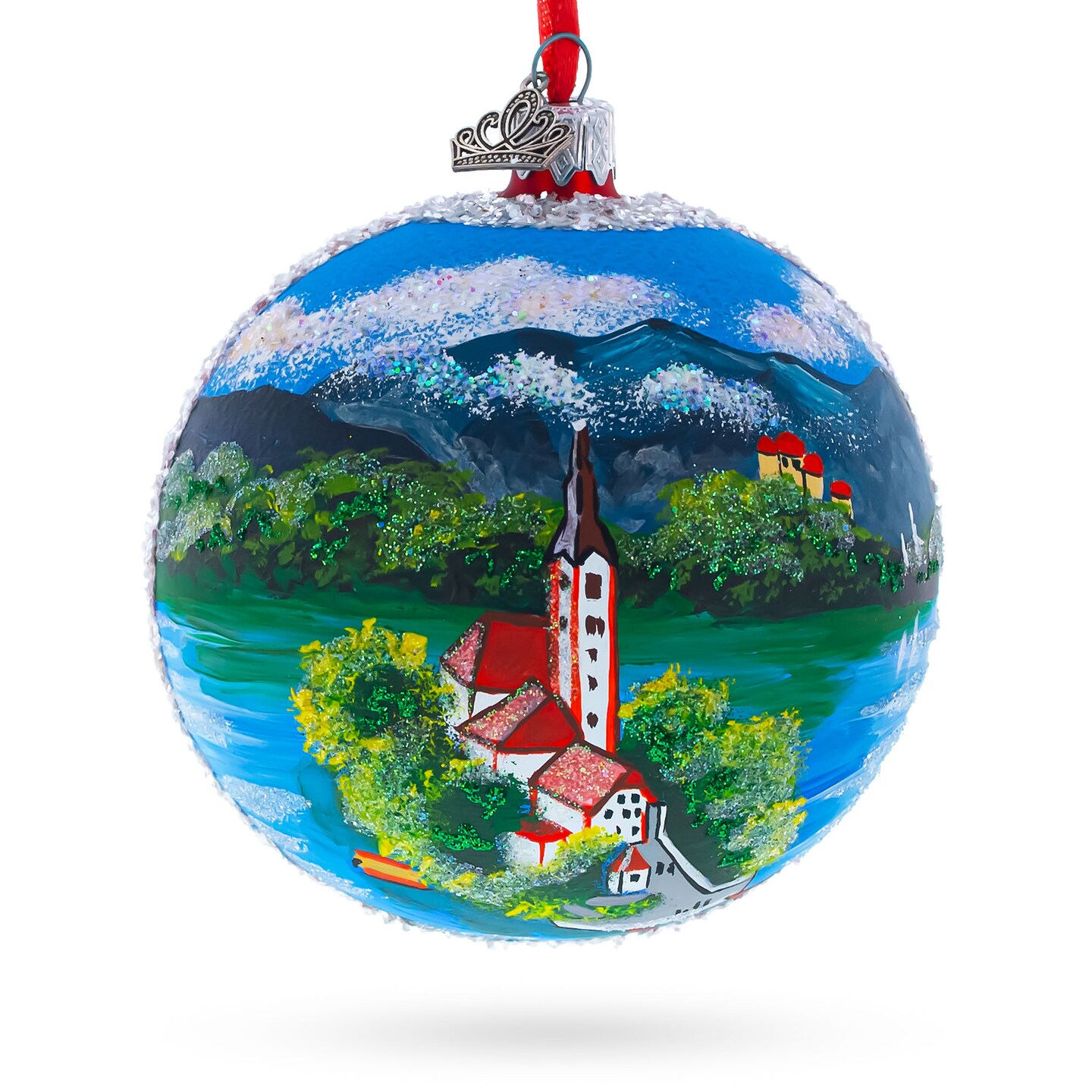 Lake Bled, Slovenia Glass Ball Christmas Ornament 4 Inches | Michaels
