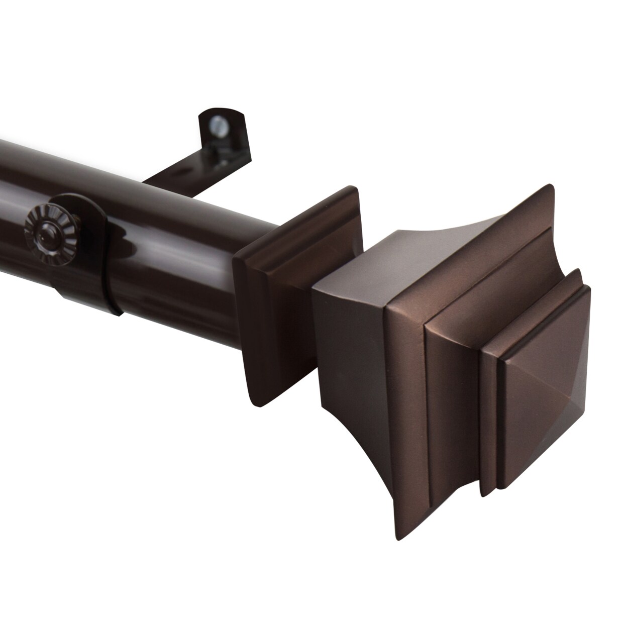 Hermosa Home Sebastian 1.5" Non-Telescoping Curtain Rod - 12 Ft., Cocoa ...
