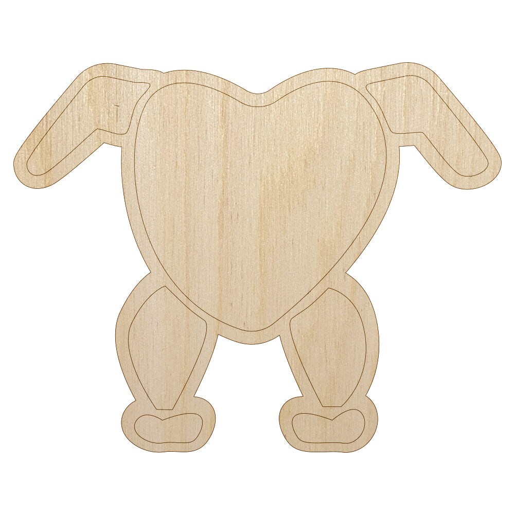 Headless Chicken Unfinished Wood Shape Piece Cutout for DIY Craft ...