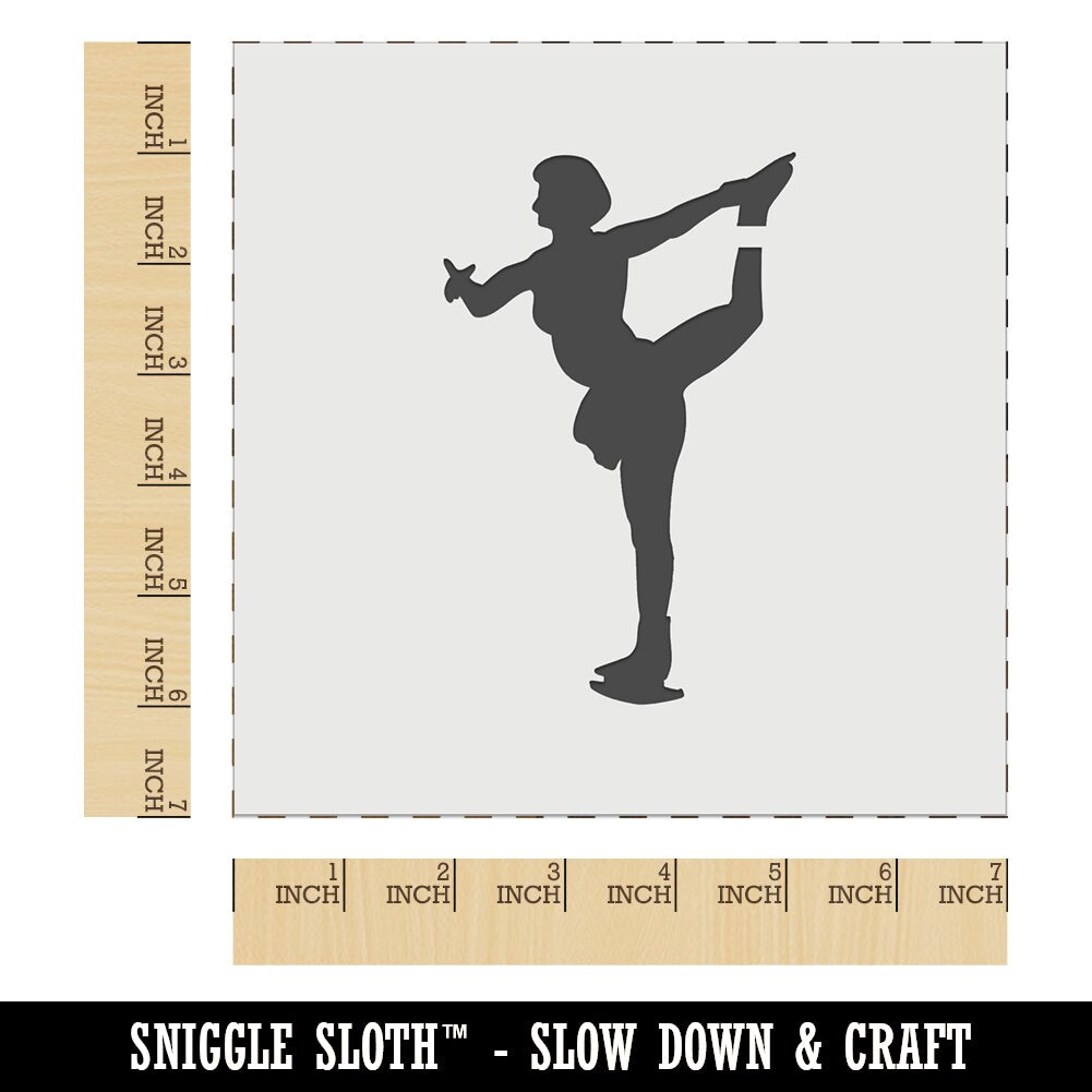 Ice Skating Skater Solid Wall Cookie DIY Craft Reusable Stencil | Michaels