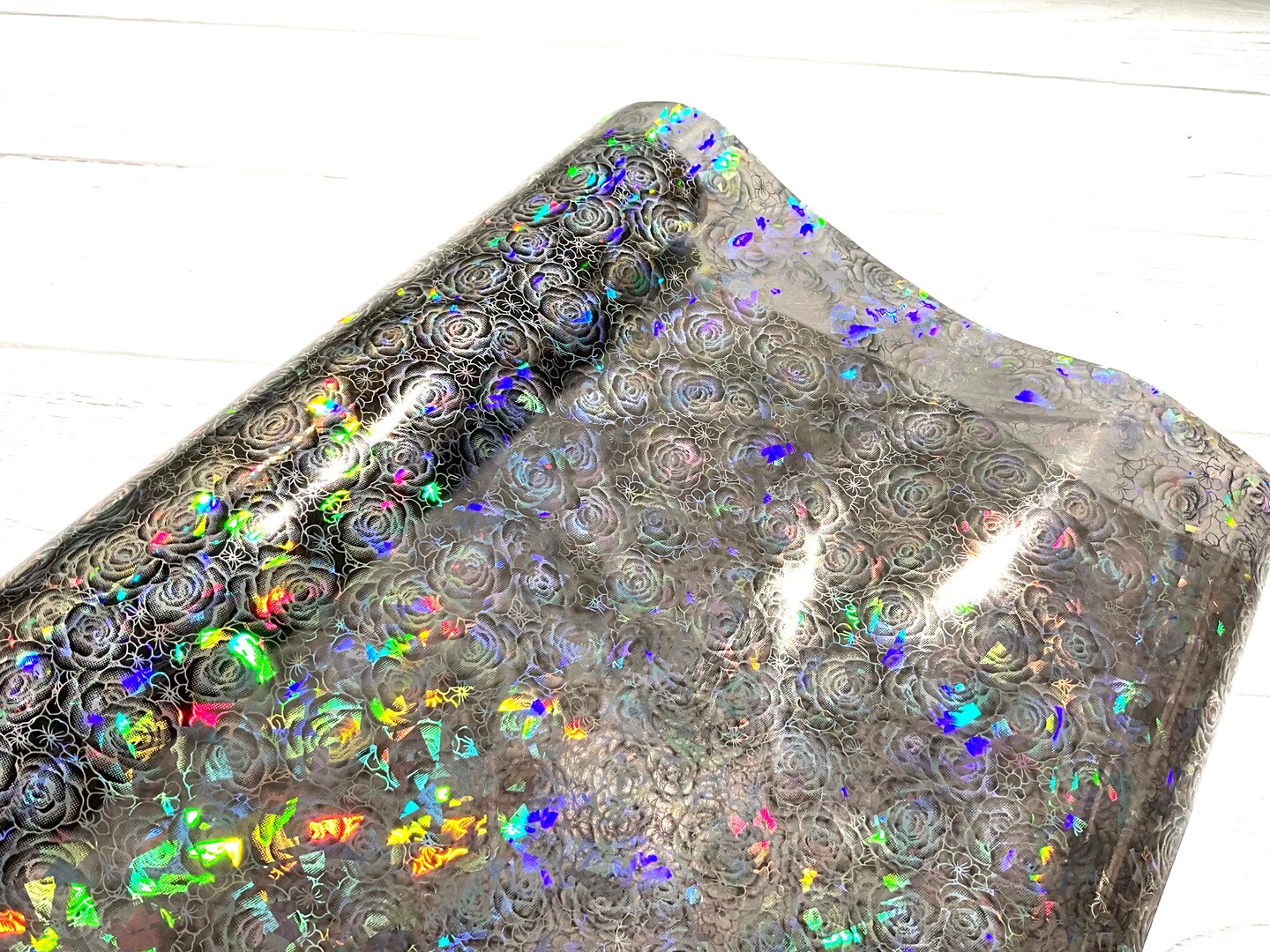 Holographic Clear Roses Vinyl | Michaels