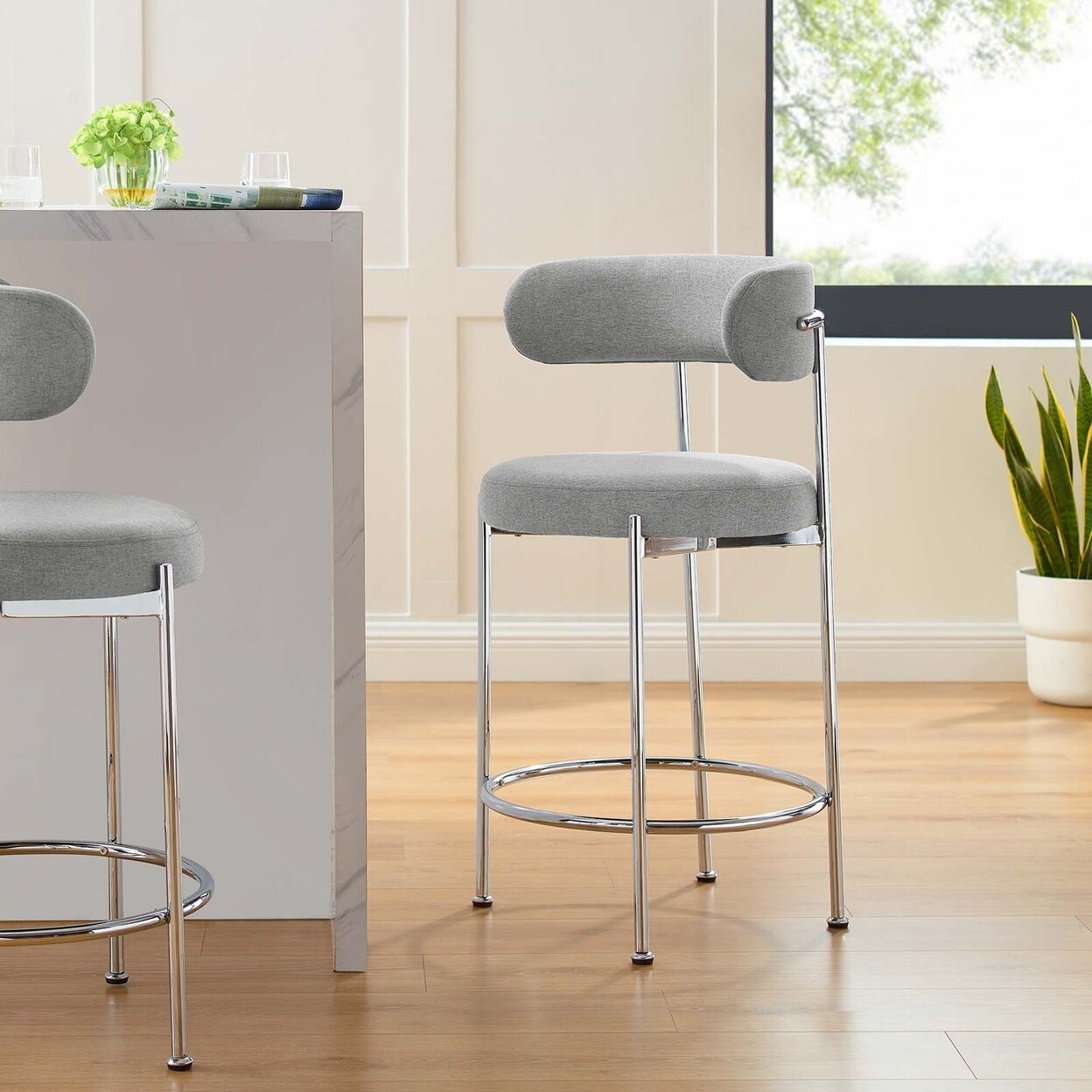 Modway Albie Fabric Counter Stools - Set of 2 | Michaels