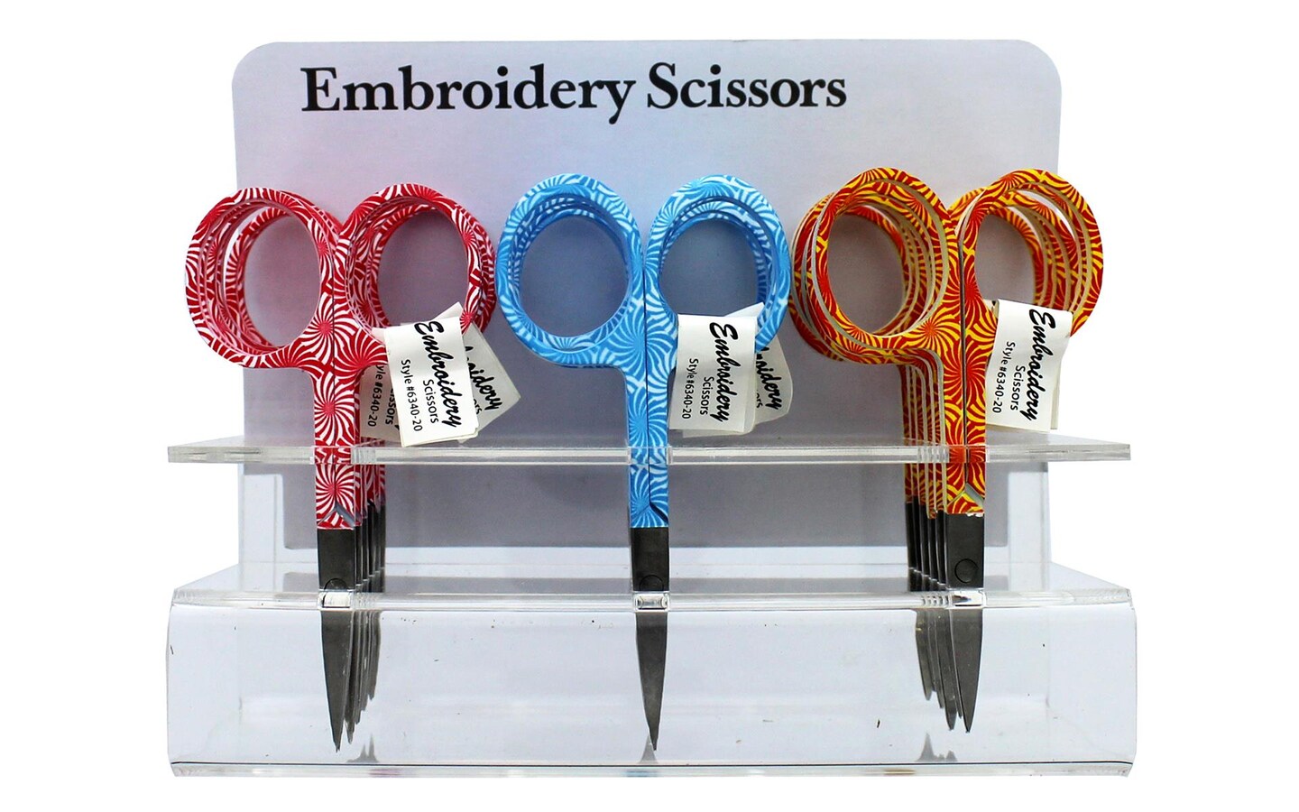 Allary Embroidery Scissors POP Optical Swirls 18pc, Model: ALL6340-20 ...