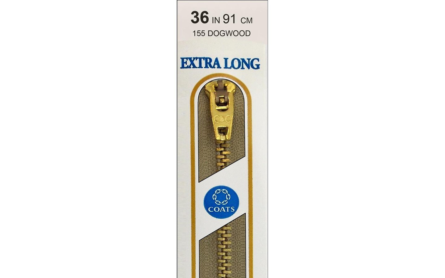 C&C Extra Long Metal Zipper 36" Dogwood | Michaels