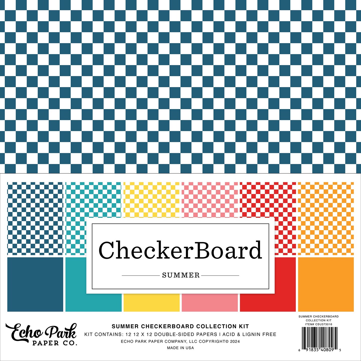 Echo Park Collection Kit 12"X12"-Summer Checkerboard | Michaels