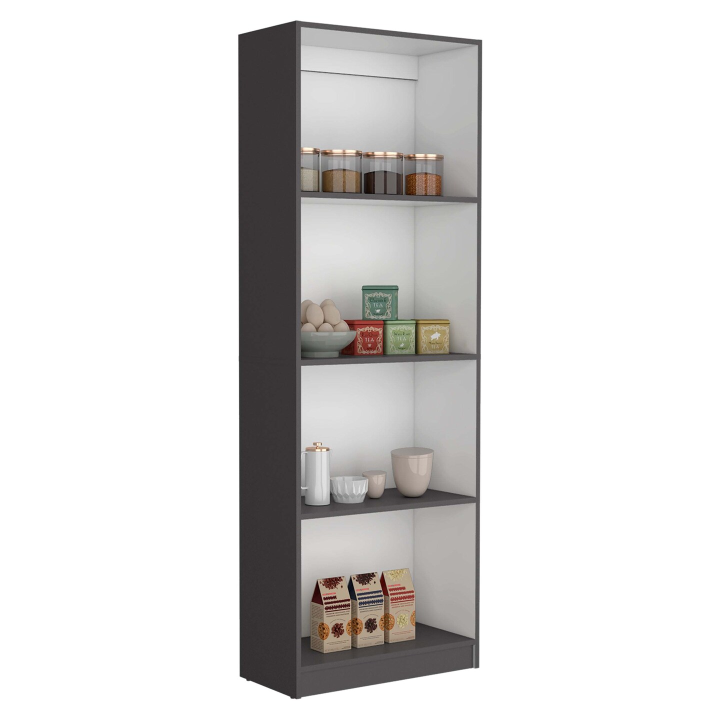 TUHOME Modern 4-Shelf Display Unit - 55.1 | Organize & Showcase in ...