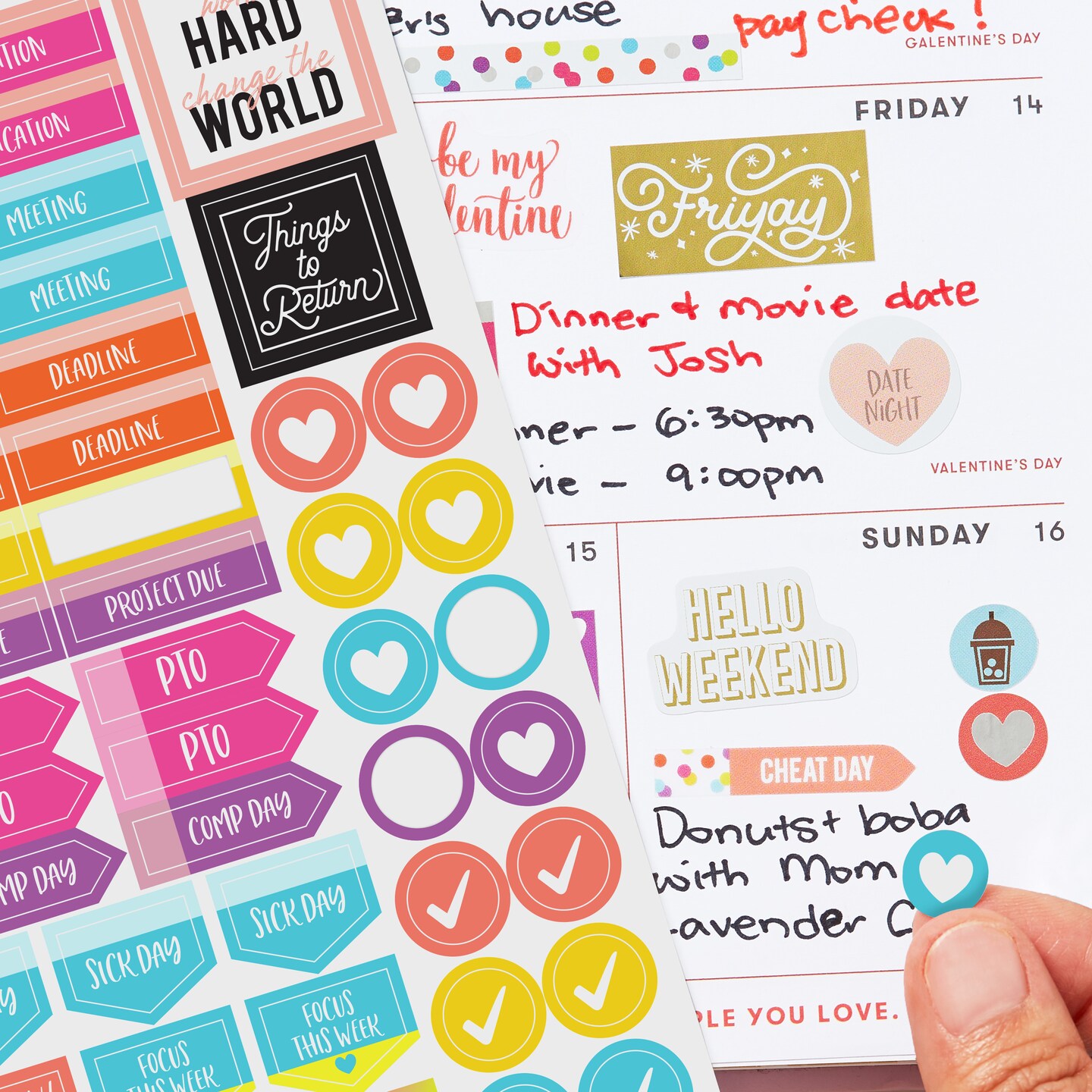 Avery Planner Stickers Variety Pack, 1,656 Stickers, Weekly, Calendar ...