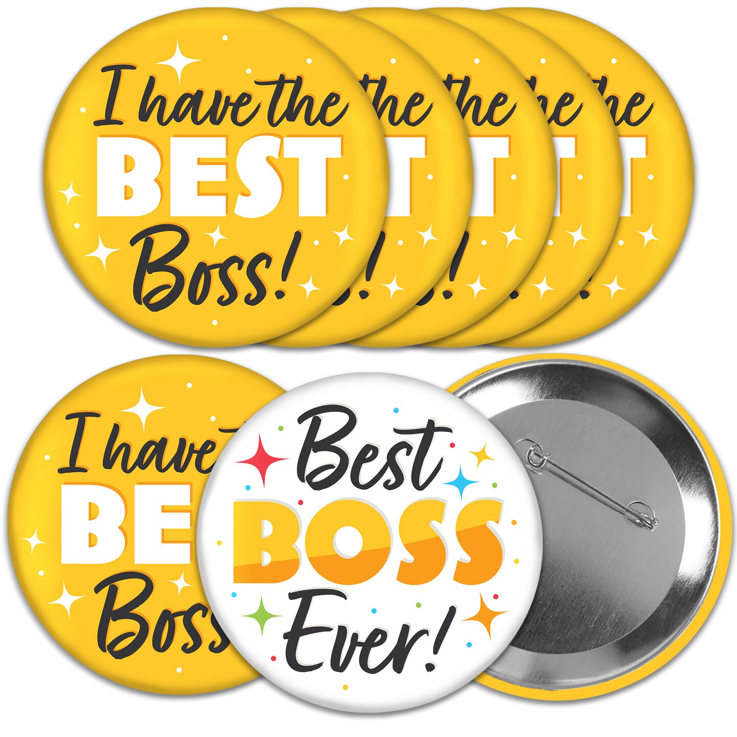 Big Dot of Happiness Happy Boss's Day - 3 inch Best Boss Ever Badge ...