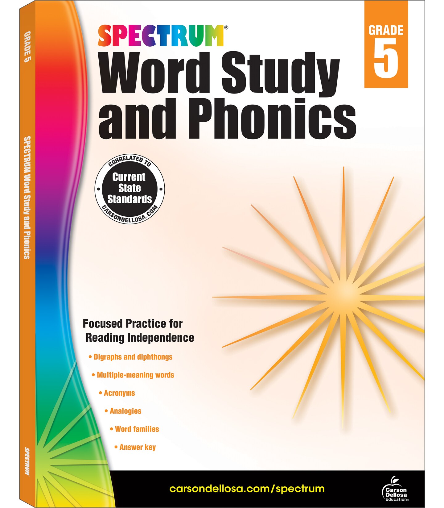 Spectrum Grade 5 Word Study and Phonics Workbook, Language Arts Book ...
