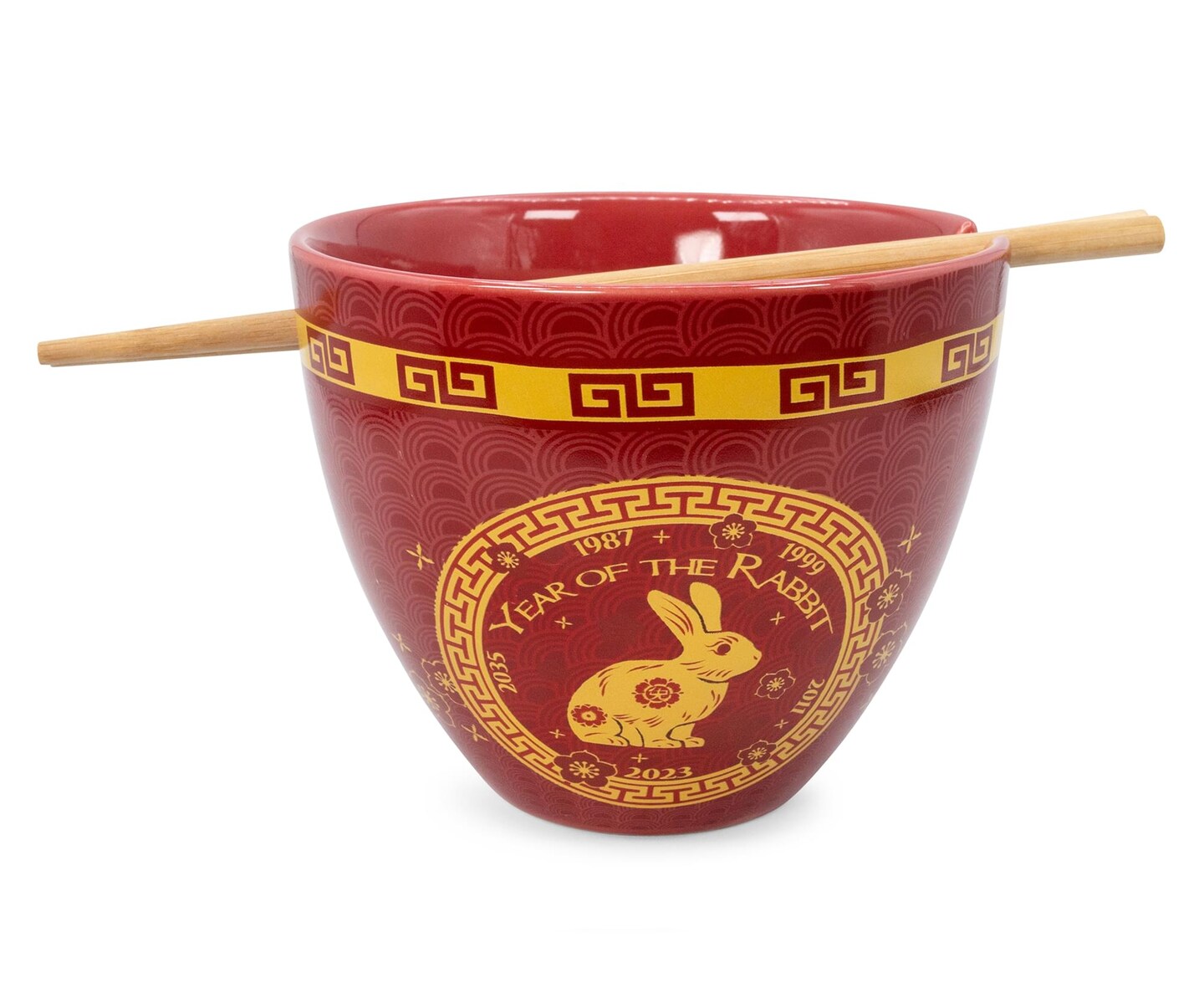 Year Of The Rabbit Chinese Zodiac 16-Ounce Ramen Bowl and Chopstick Set ...