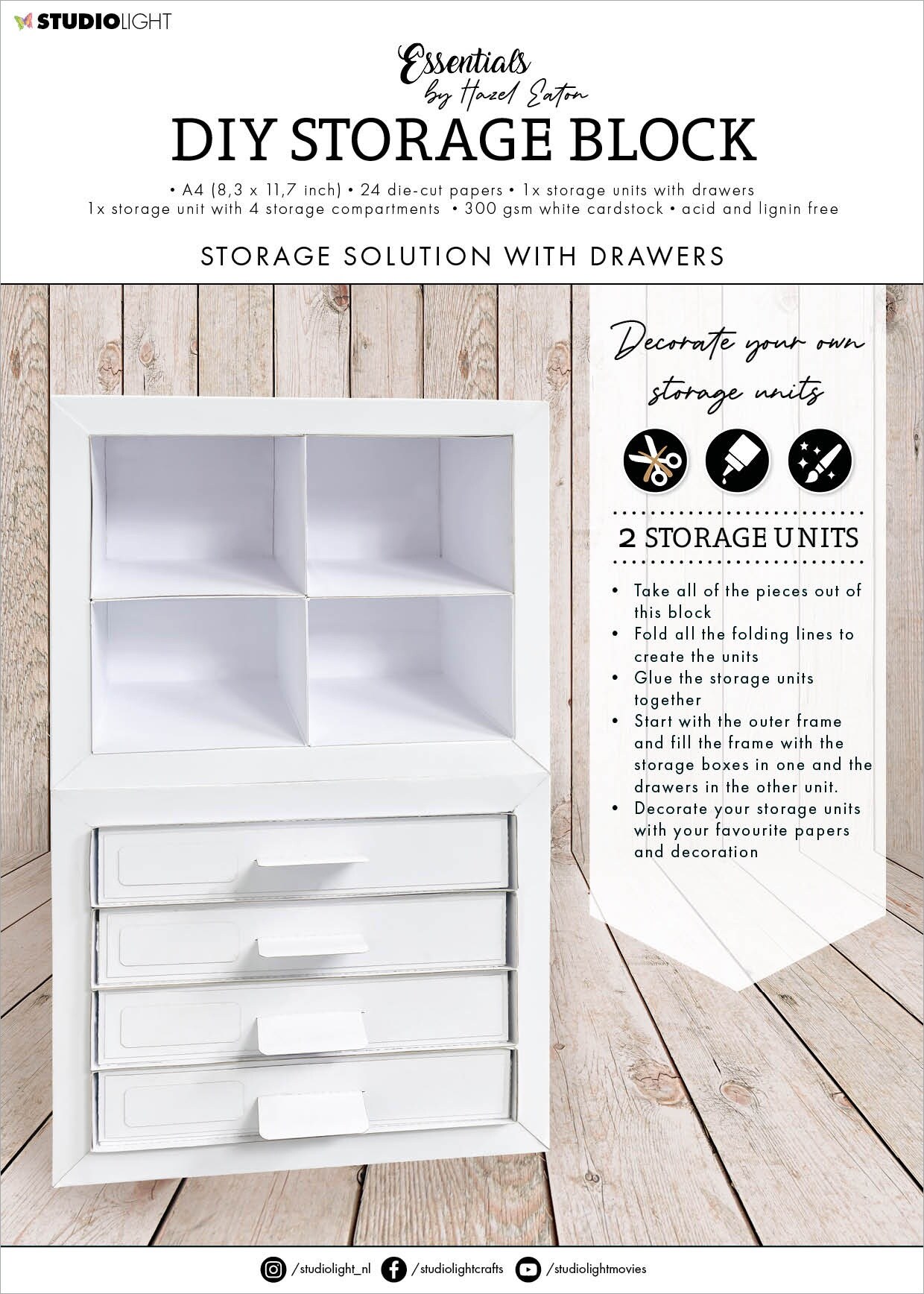 Studio Light HEN DIY Storage Block-Nr. 58, Drawer Units, Count: 1 ...