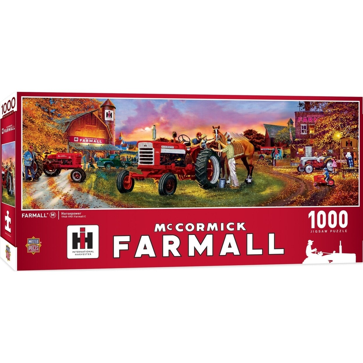 Farmall 1000 Piece Jigsaw Puzzle 13X39 Panoramic Red Tractors Eco ...