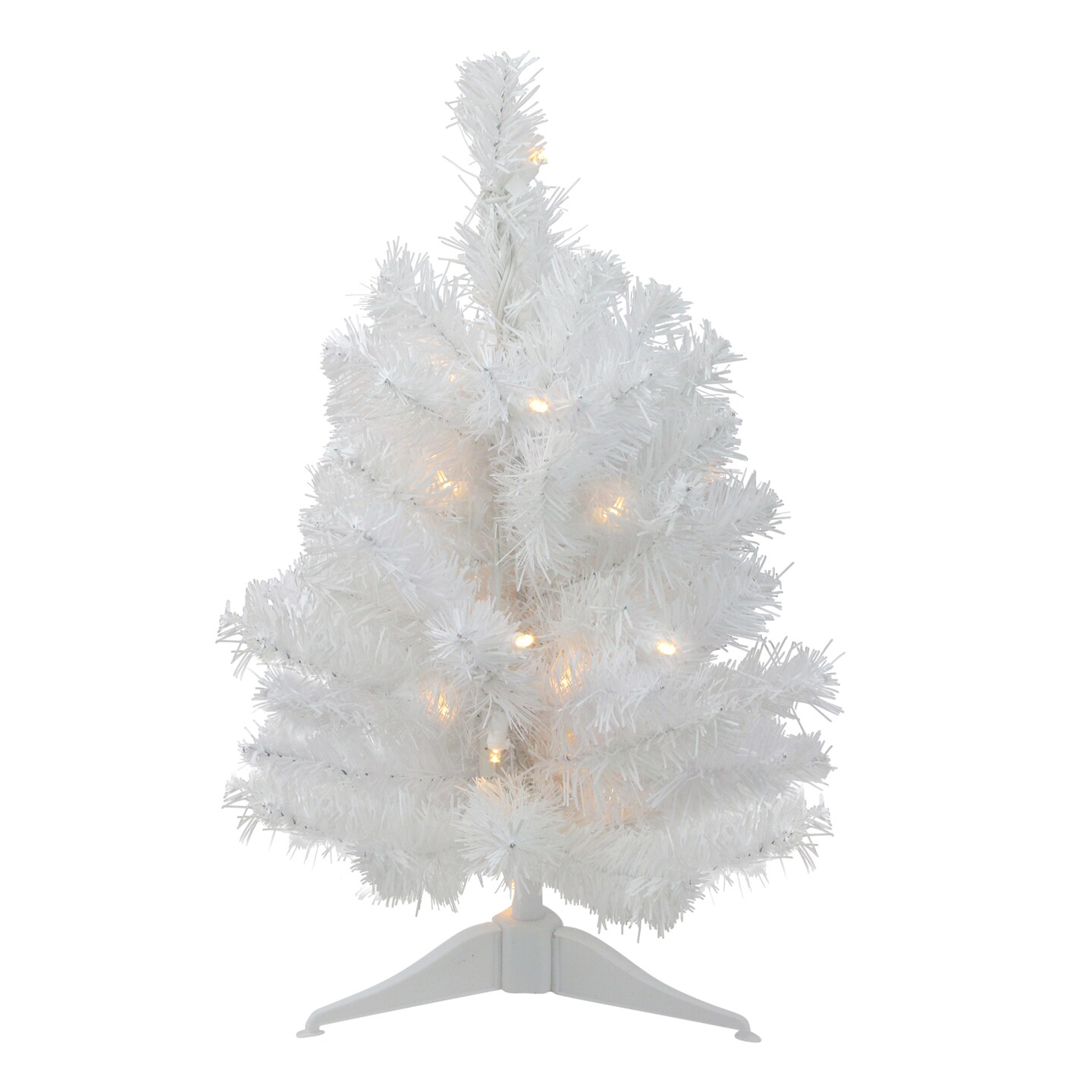 Northlight Pre-Lit Medium Snow White Pine Artificial Christmas Tree ...